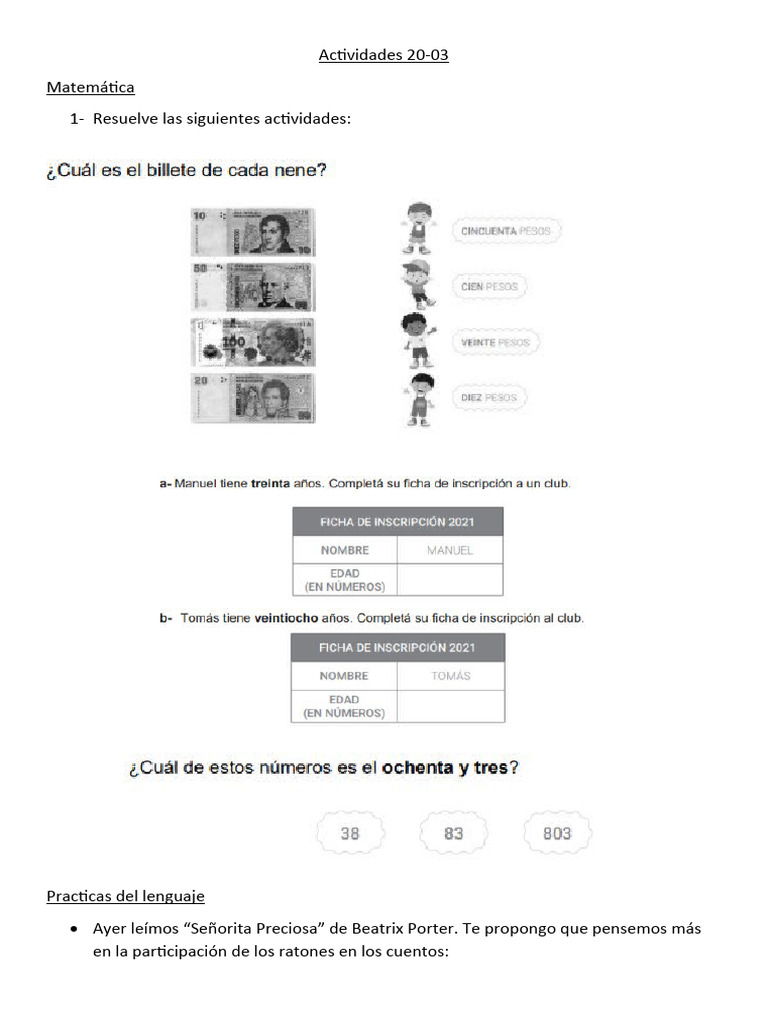 Actividades de Lectura Infantil | PDF | Libros para adolescentes ...