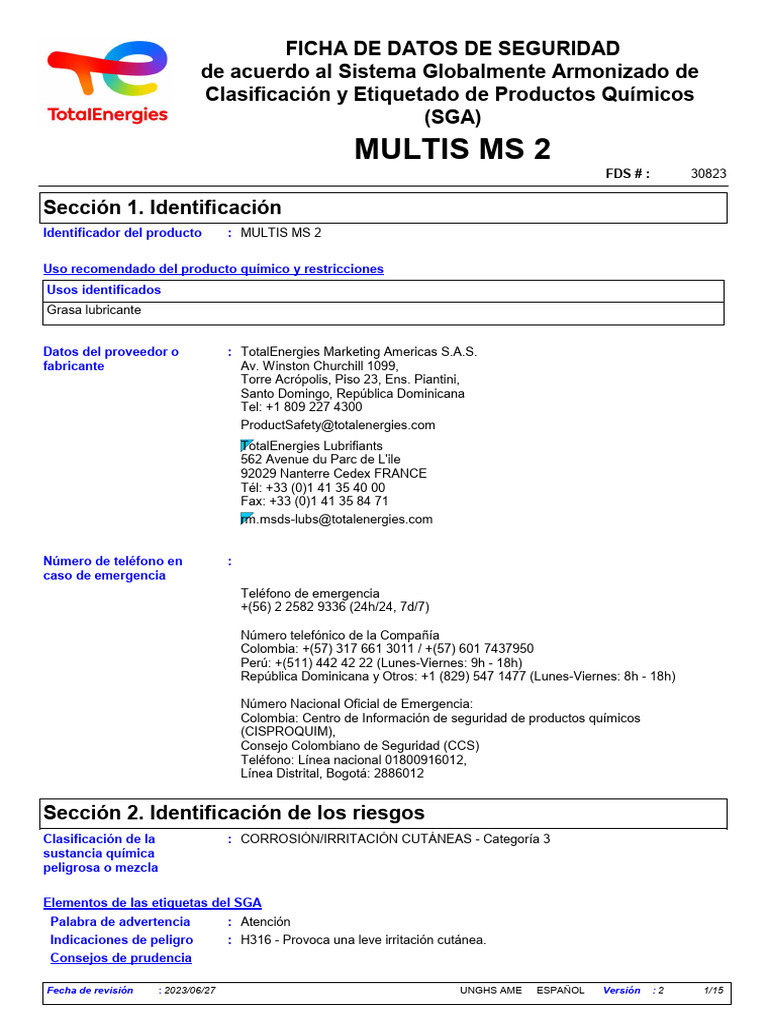 Multis MS 2 Francia | PDF | Residuos | Sustancias químicas