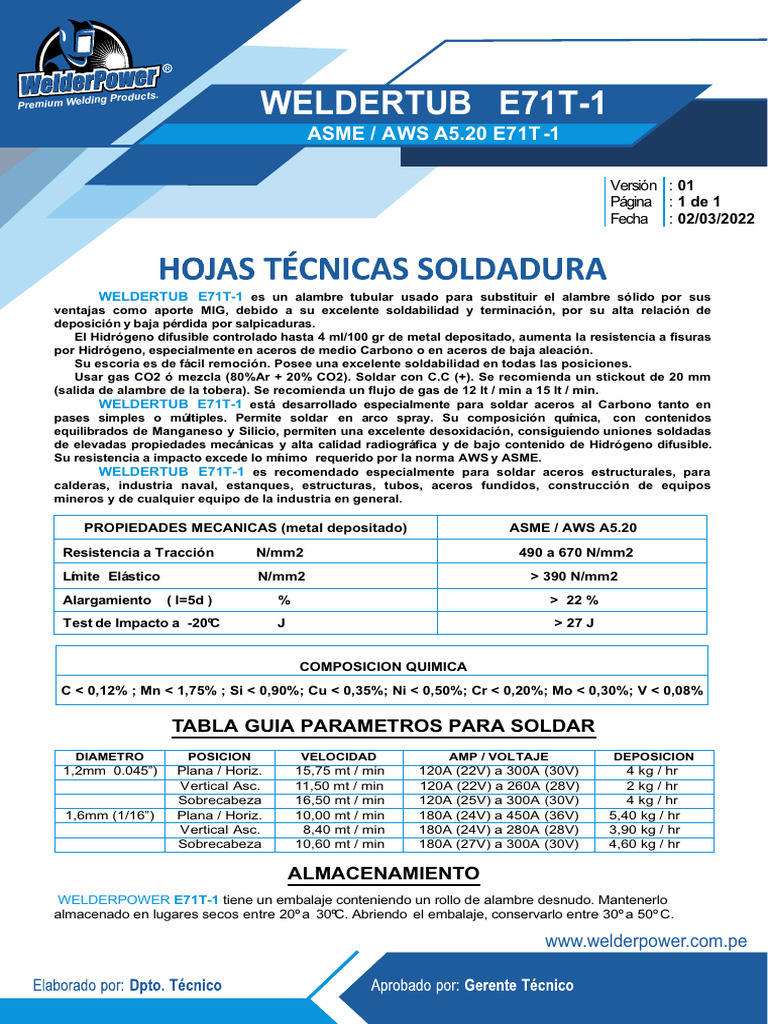 WELDERTUB E71T-1 (Welder) | PDF | Soldadura | Construcción