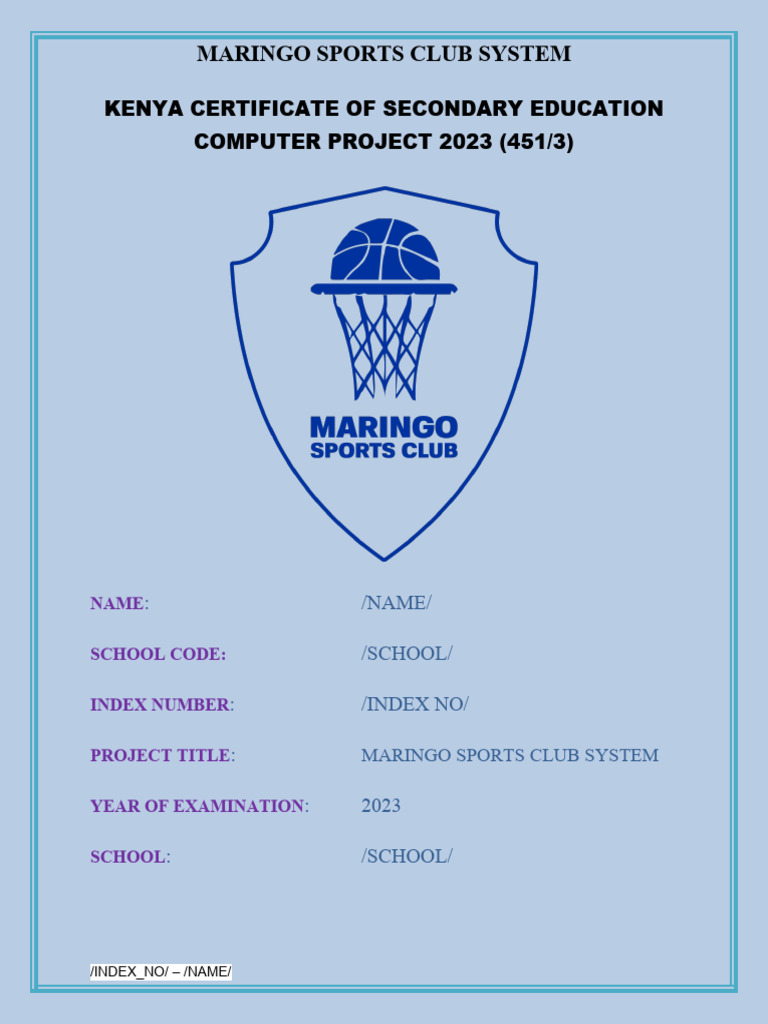 Maringo Sports Club System | PDF | Automation | Inventory