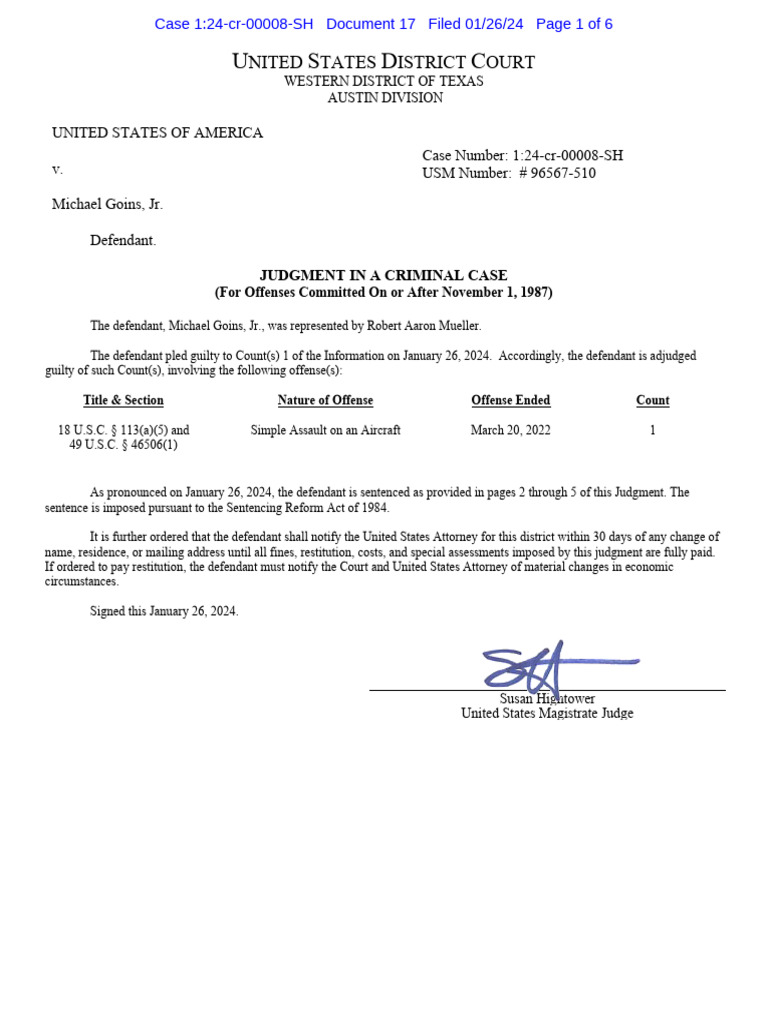 Goins 2 | PDF | United States Federal Probation And Supervised Release ...