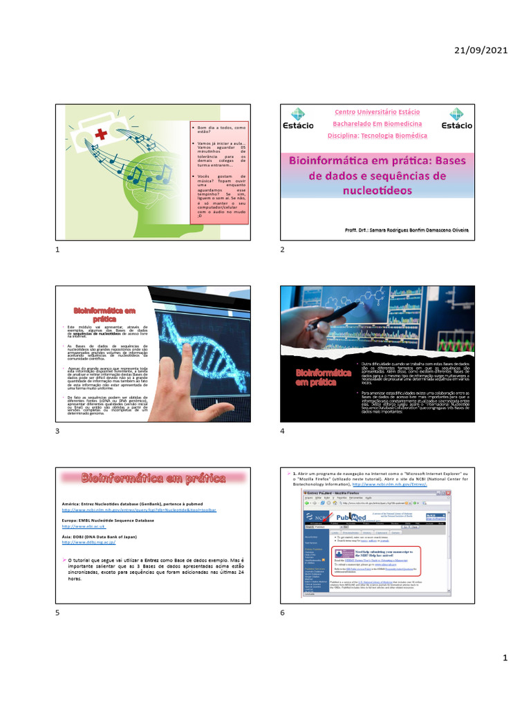 Tutorial de Bases de Dados de Sequências Nucleotídicas | PDF | Gene | Arquivo de texto
