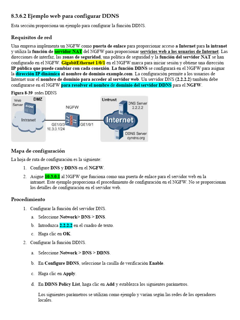 8.3.6.2 Ejemplo Web para Configurar DDNS | PDF | sistema de nombres de dominio | Dirección IP