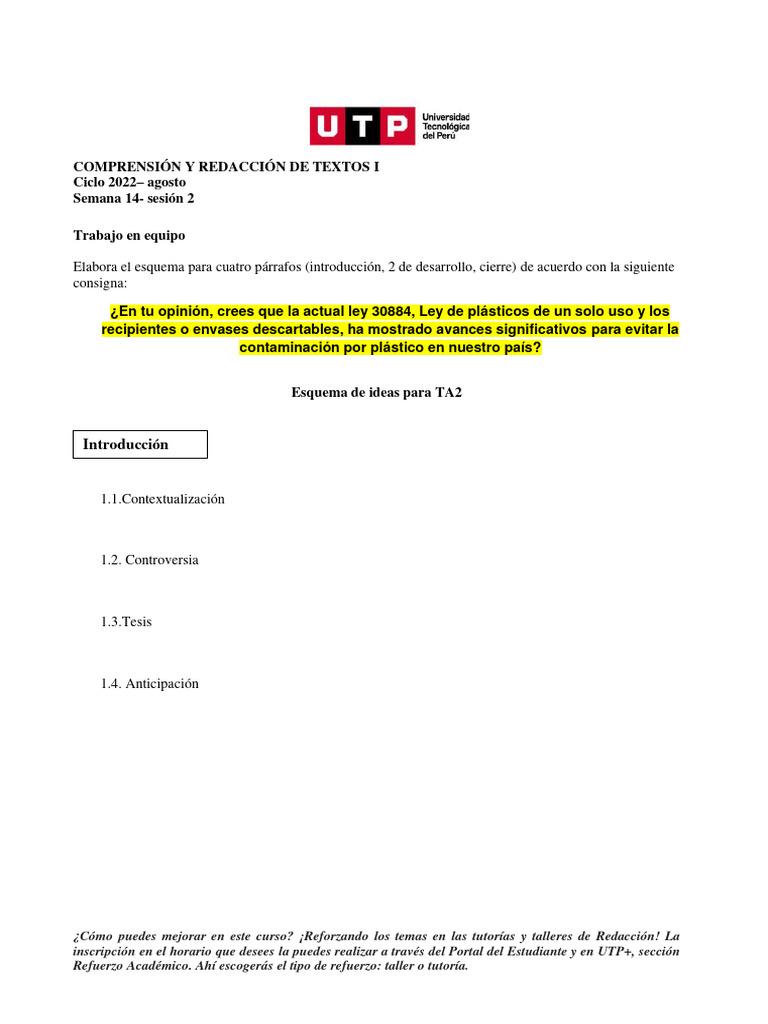 S14.s2-Esquema para PC2 (Material) 2022 Agosto - 1535515068 | PDF | Informática