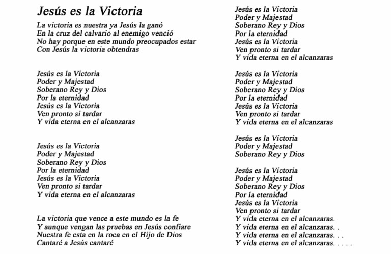 Jesus Es La Victoria | PDF