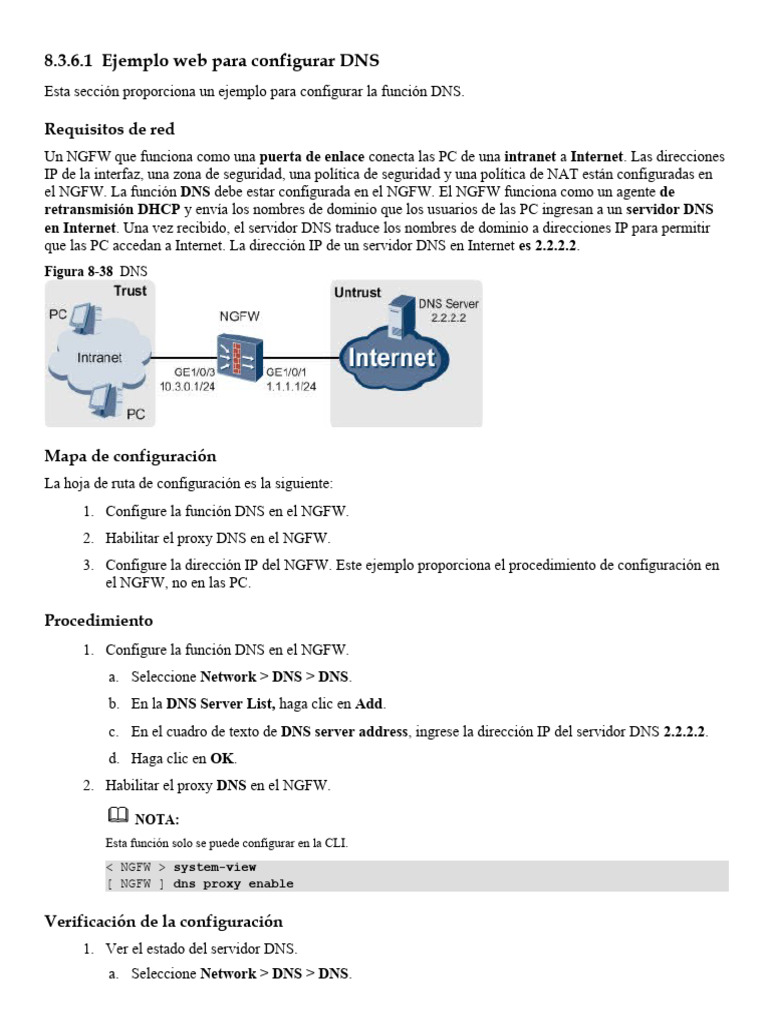 8.3.6.1 Ejemplo Web para Configurar DNS | PDF | sistema de nombres de dominio | Servidor proxy