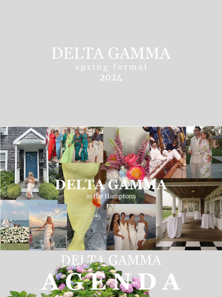 Delta Gamma Spring Formal 2024 Guide | PDF