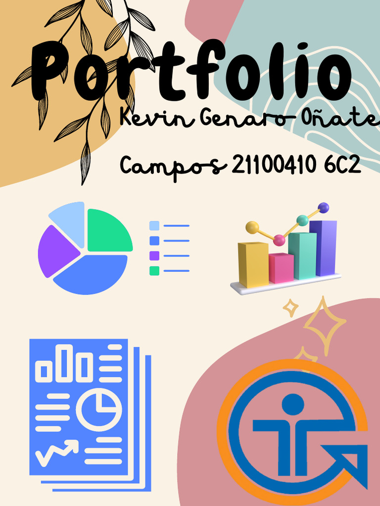 Documento A4 Portada de Portfolio Moderno Sencillo Colores Pastel | PDF