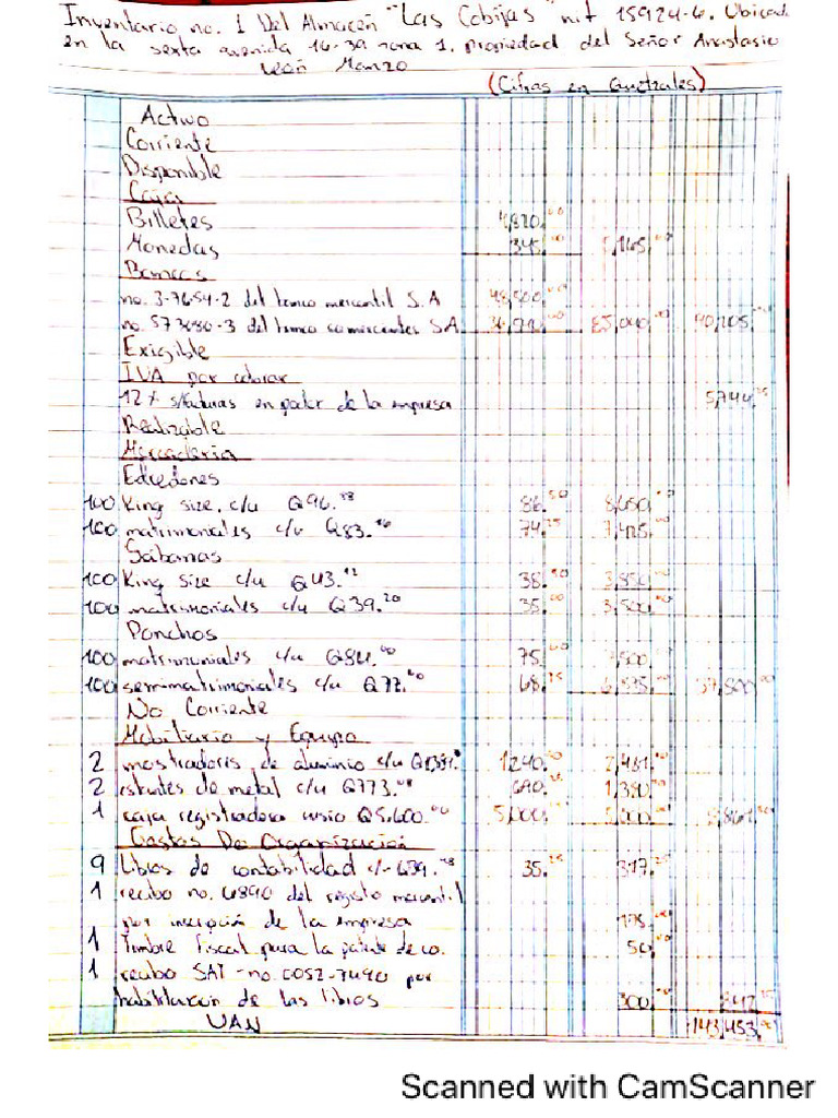 Inventario y Balance | PDF