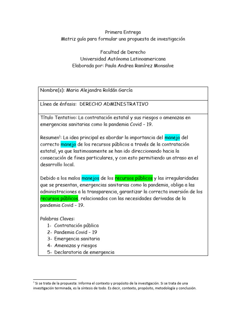 Matriz - Maria Alejandra Roldán | PDF