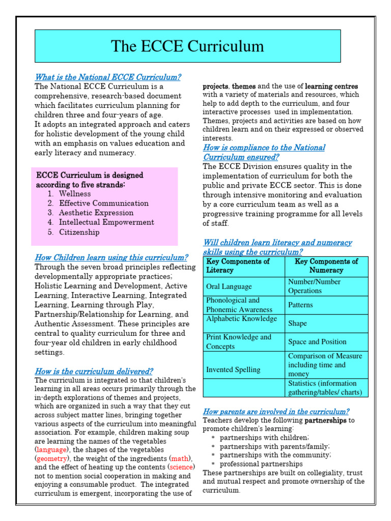 The-ECCE-Curriculum | PDF | Curriculum | Literacy
