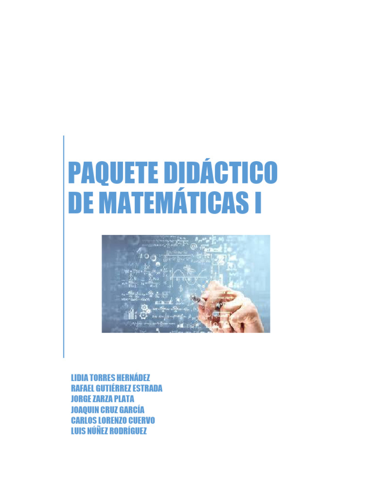 Paquete Didactico Matematicas I | PDF | Números | Ecuaciones