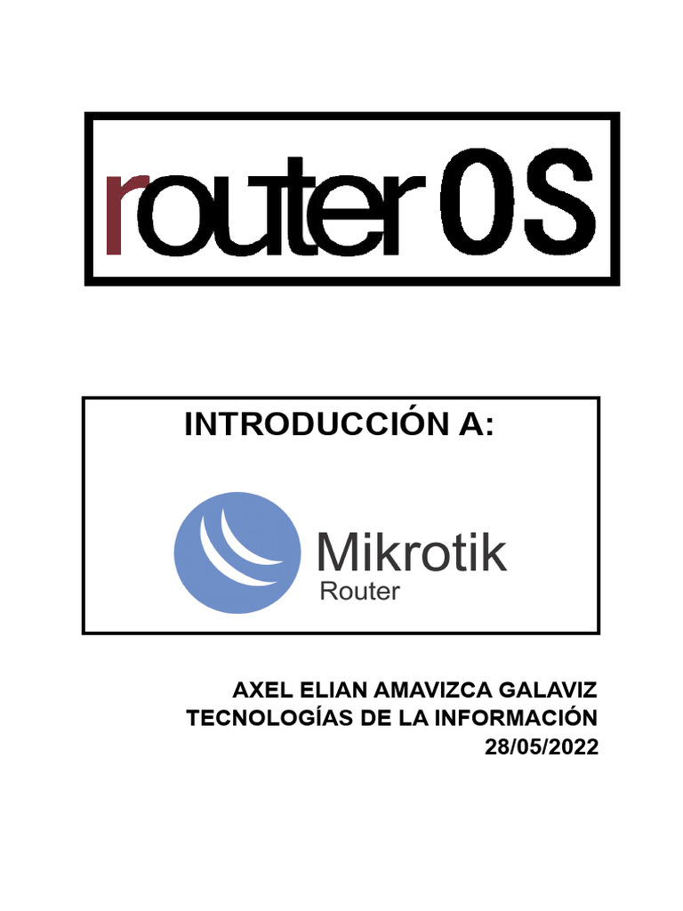 INTRODUCCION A MIKROTIK and ROUTEROS | PDF | Enrutador (Computación) | Interfaz de línea de comando