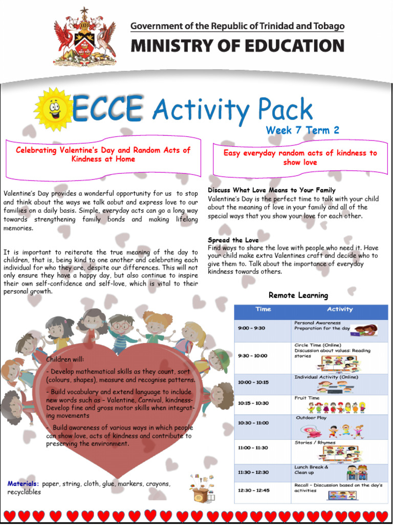 ECCE Activity Pack Term 2 Week 7 | PDF | Candy | Valentine's Day