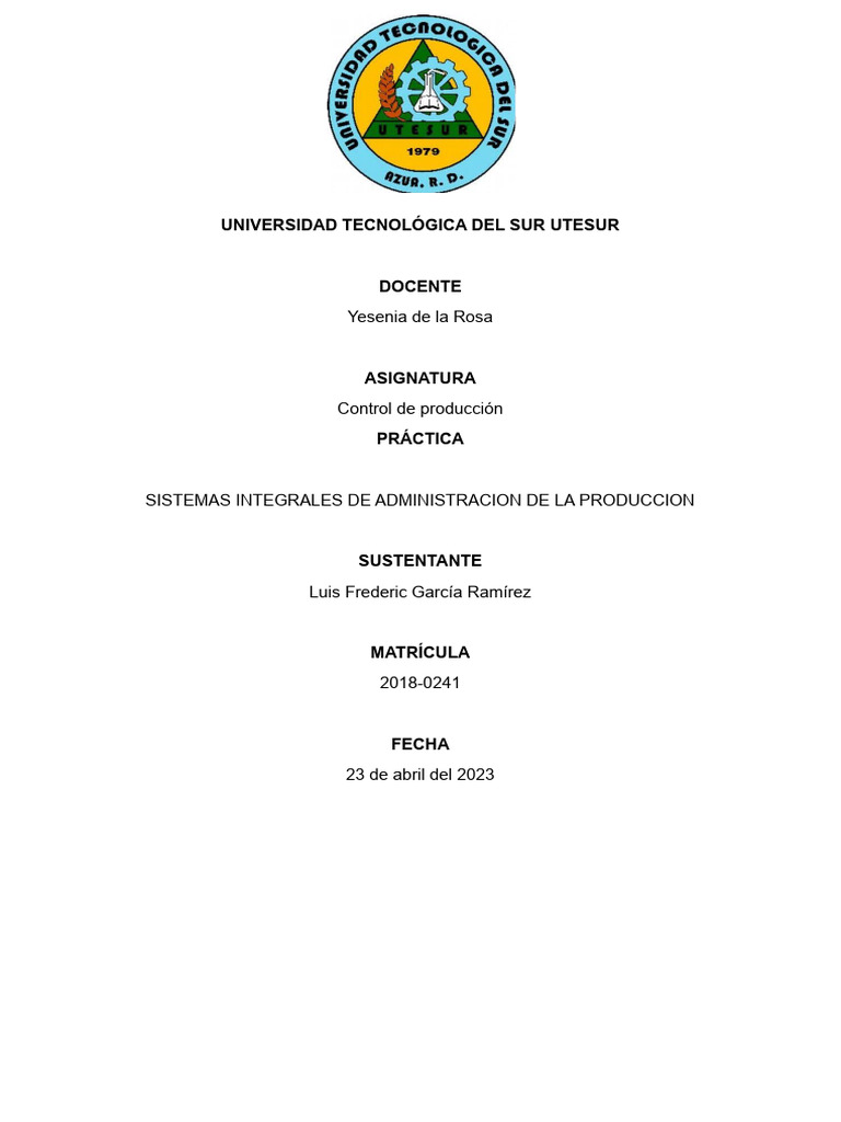 Universidad Tecnológica Del Sur Utesur: Yesenia de La Rosa | Descargar ...