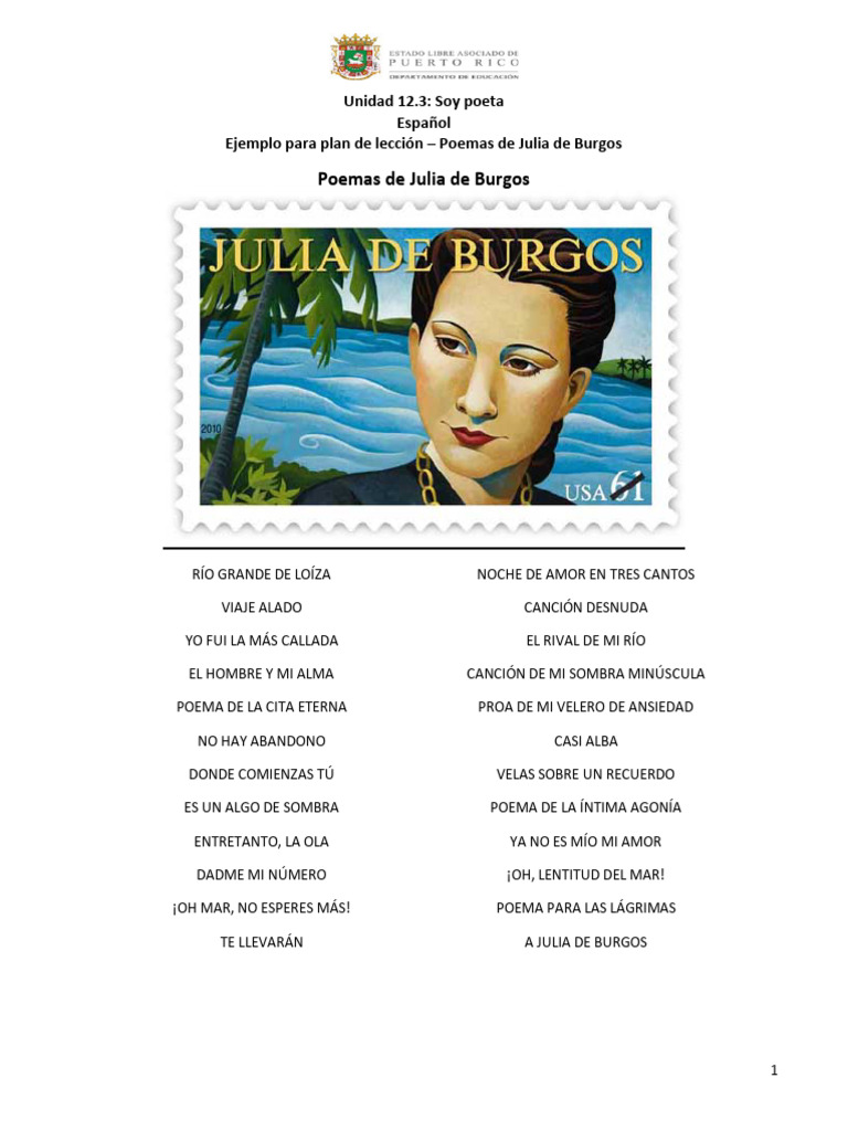 Julia de Burgos | PDF | Poesía