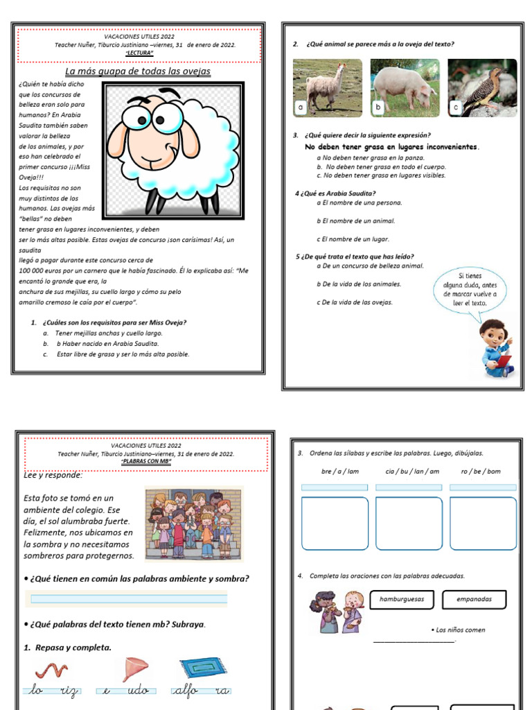 Lectura la oveja | PDF | Oveja