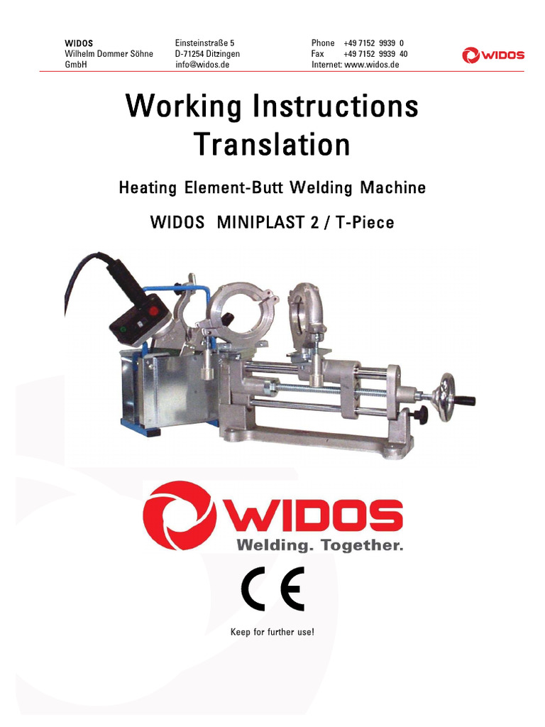 Plastic Welding Machine Workshop Up To OD 110 MM Miniplast T Electric ...