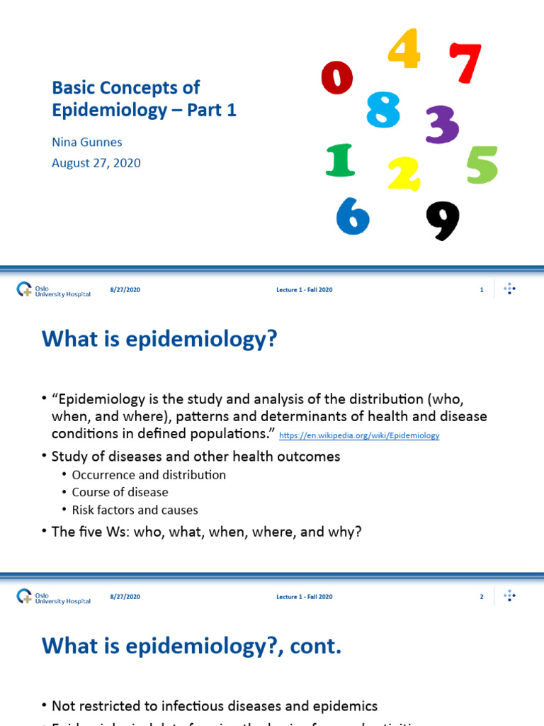 Basic Concepts of Epidemiology | PDF | Incidence (Epidemiology ...