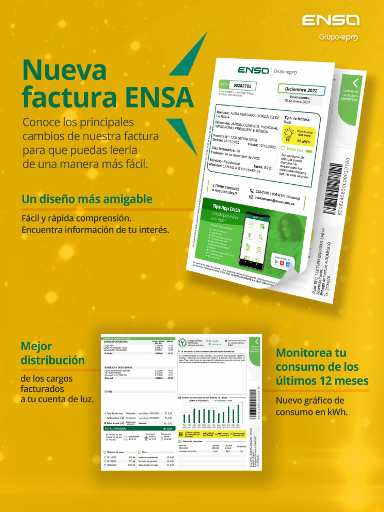 Factura Ensa Formato Impreso | PDF