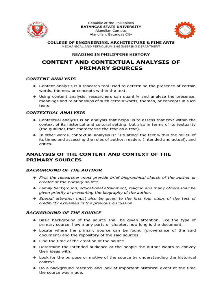 Content and Contextual Analysis | PDF | Bias | Information