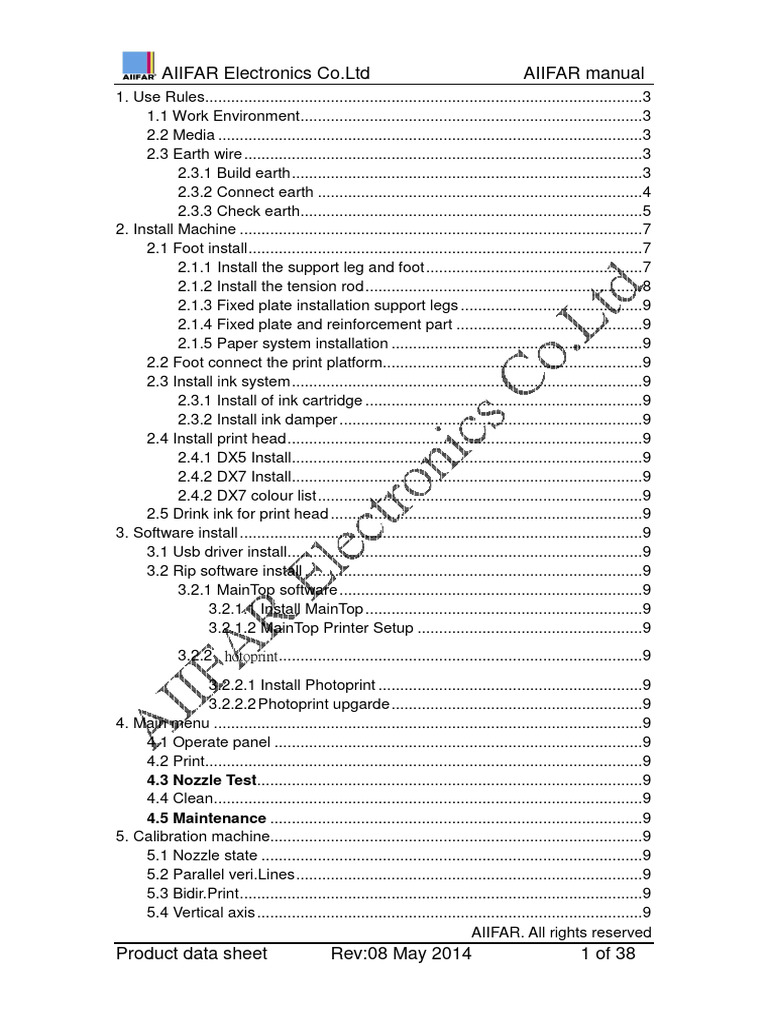 AIIFAR Machine Manual | Download Free PDF | Electrical Connector | Printer (Computing)