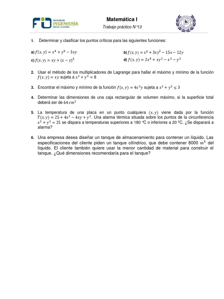 TP13 Extremos | PDF | Métodos y materiales de enseñanza | Tecnología