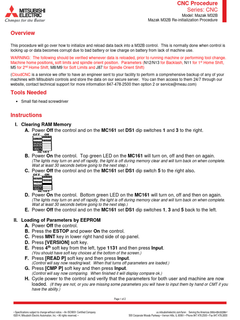 Mazak M32B Reinitialization (002) - 1 | PDF | Numerical Control ...