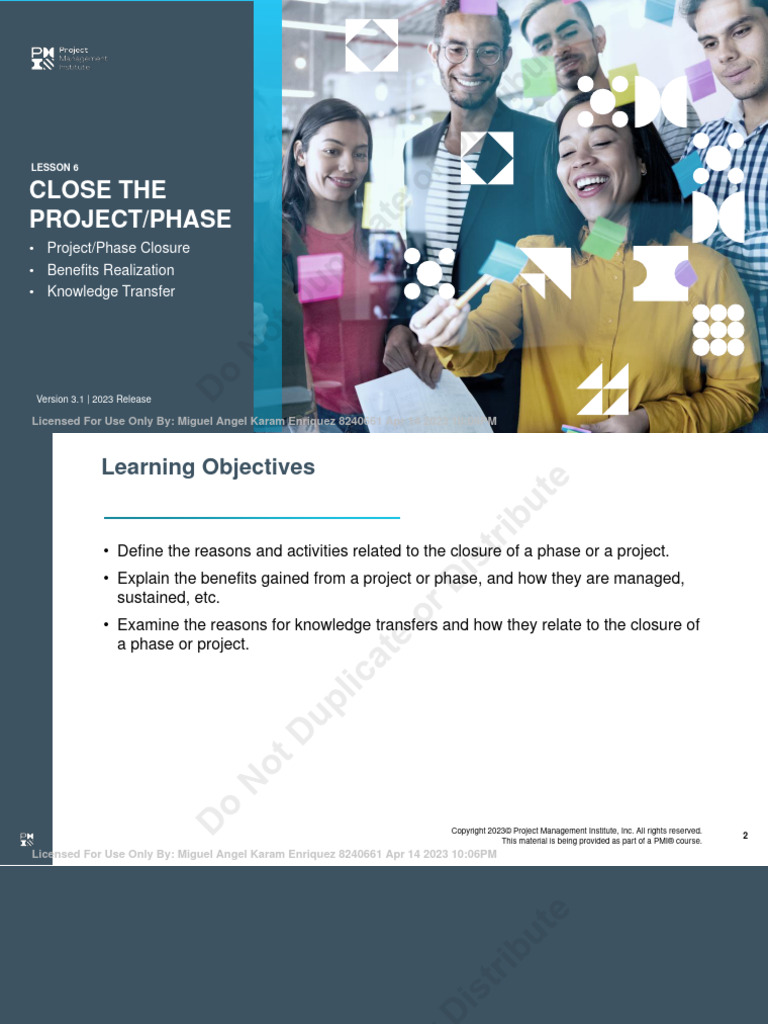 Close Project | PDF | Project Management | Copyright