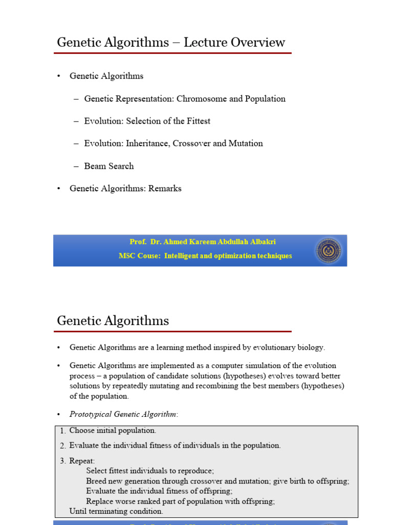 2 GA Final Prof - Ahmed-1-24 Final | Download Free PDF | Genetic Algorithm | Genetics