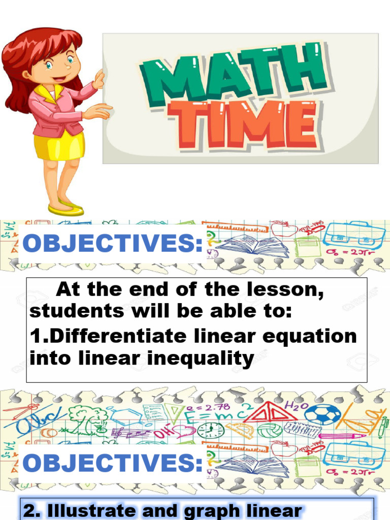 Lesson 7 Linear Inequality | PDF | Equations | Mathematics
