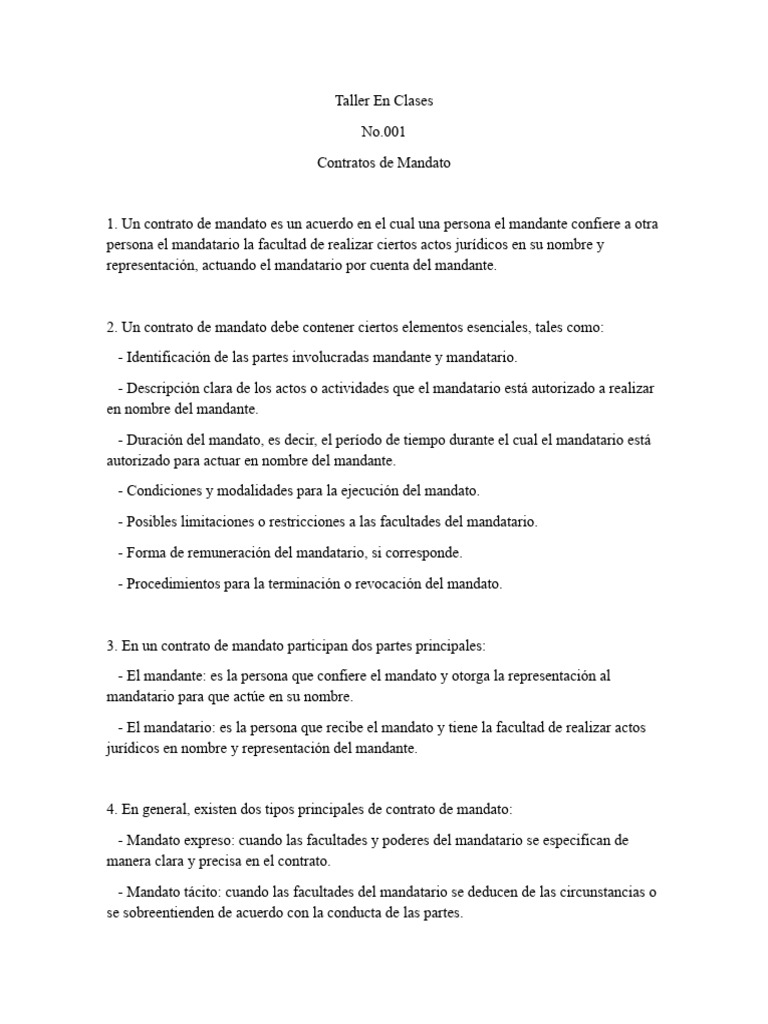 Taller En Clases (2) | PDF | Poder legal