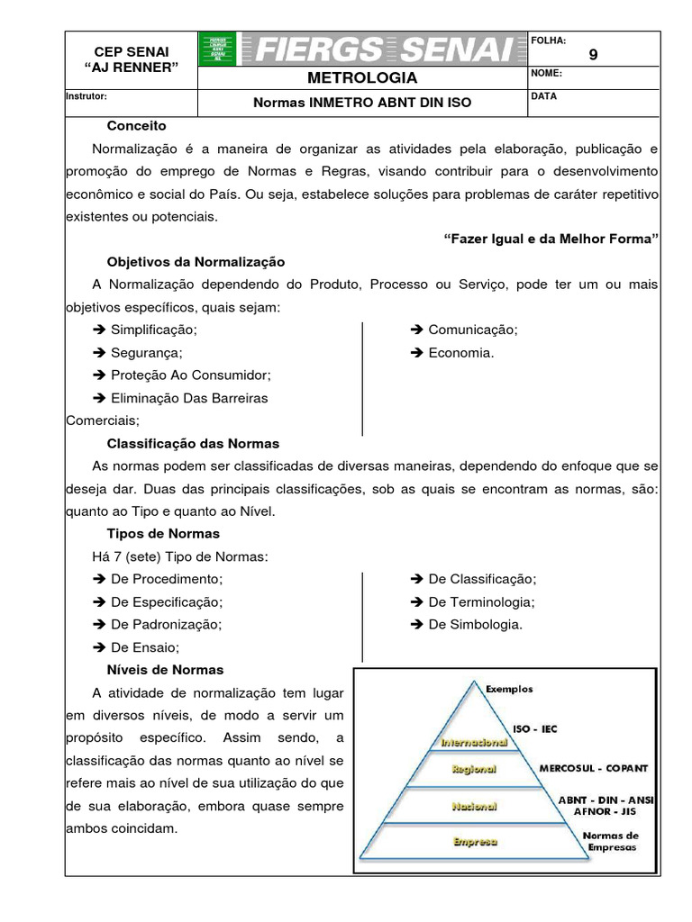 02 Normas INMETRO ABNT DIN ISO | PDF | Metrologia | Economias