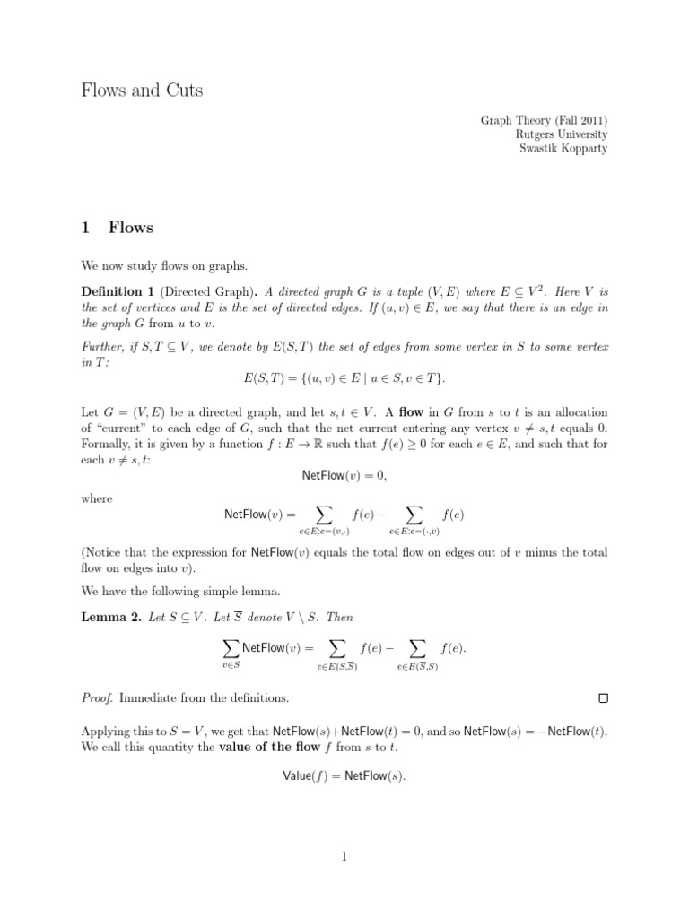 Flow | PDF | Computational Complexity Theory | Discrete Mathematics Flow | PDF | Computational Complexity Theory | Discrete Mathematics