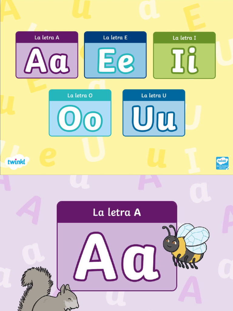 Actividades Interactivas de Letras A-E-I-O-U | PDF