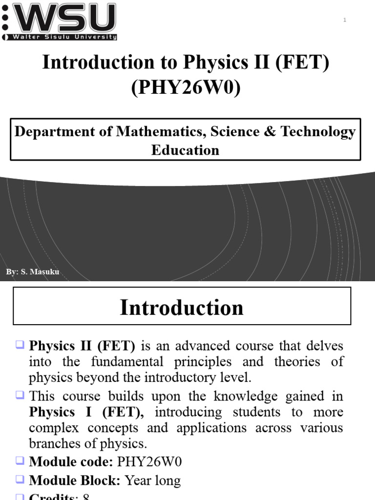 Introduction Slides 2024 | PDF | Physics | Science