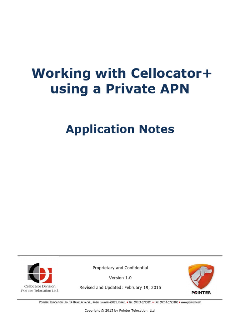 Working With CellocatorPlus Using Private APN | PDF | Computer Network | Router (Computing)