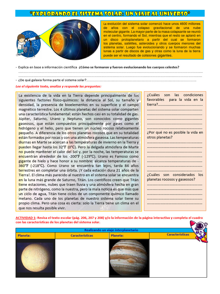 Evolución y Climas del Sistema Solar | PDF | Urano | Sistema solar