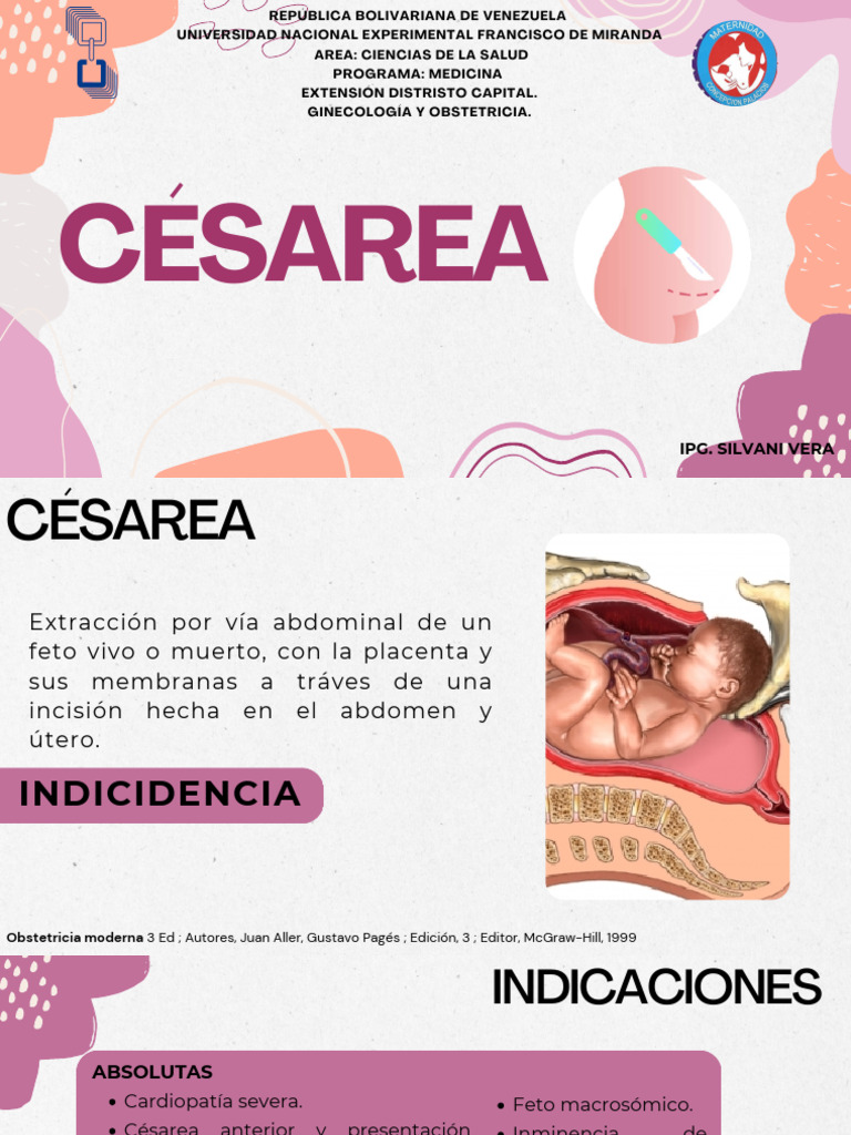 Indicaciones y técnicas de cesárea | PDF | Parto prematuro | Seccion de ...