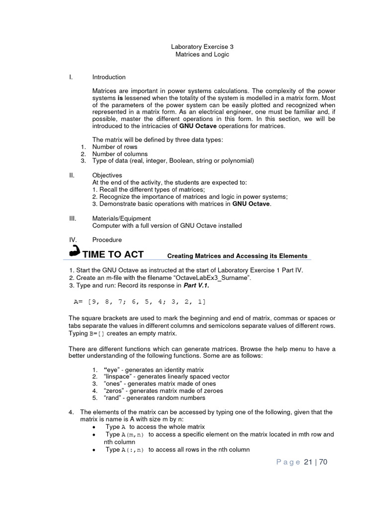 Lab 3 | PDF | Matrix (Mathematics) | Computer Programming