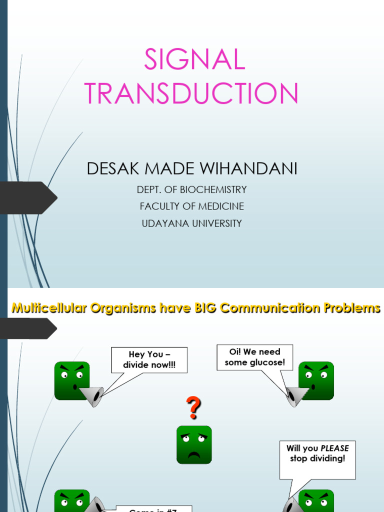 Signal Transduction Aam | PDF | Cell Signaling | Endoplasmic Reticulum
