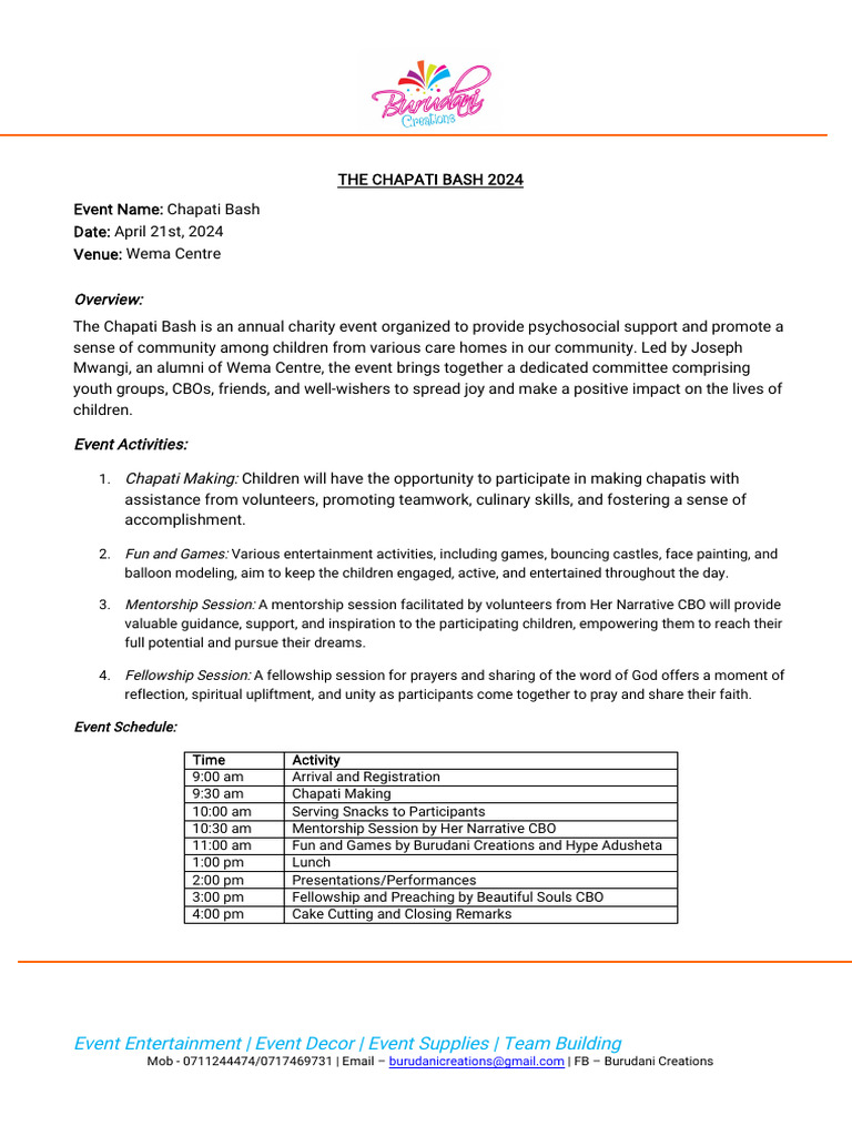 CHAPATI BASH 2024 BRIEF | PDF