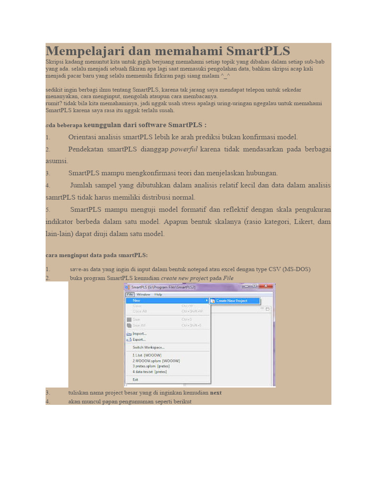 Mempelajari dan memahami SmartPLS | PDF