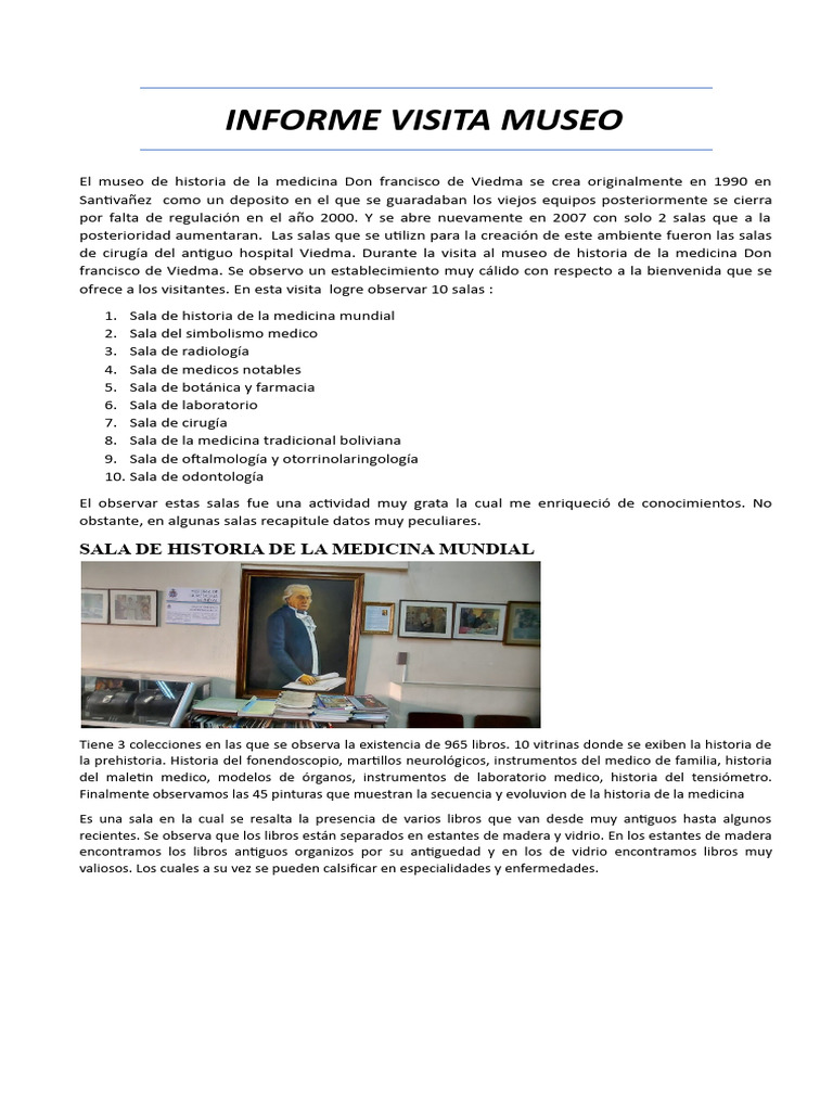 museo informe | PDF | Odontología | Medicina