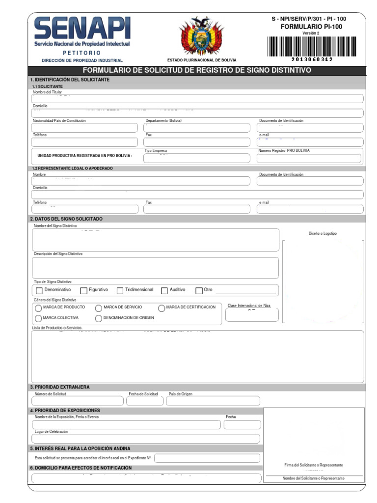 Formulario de Solicitud | PDF