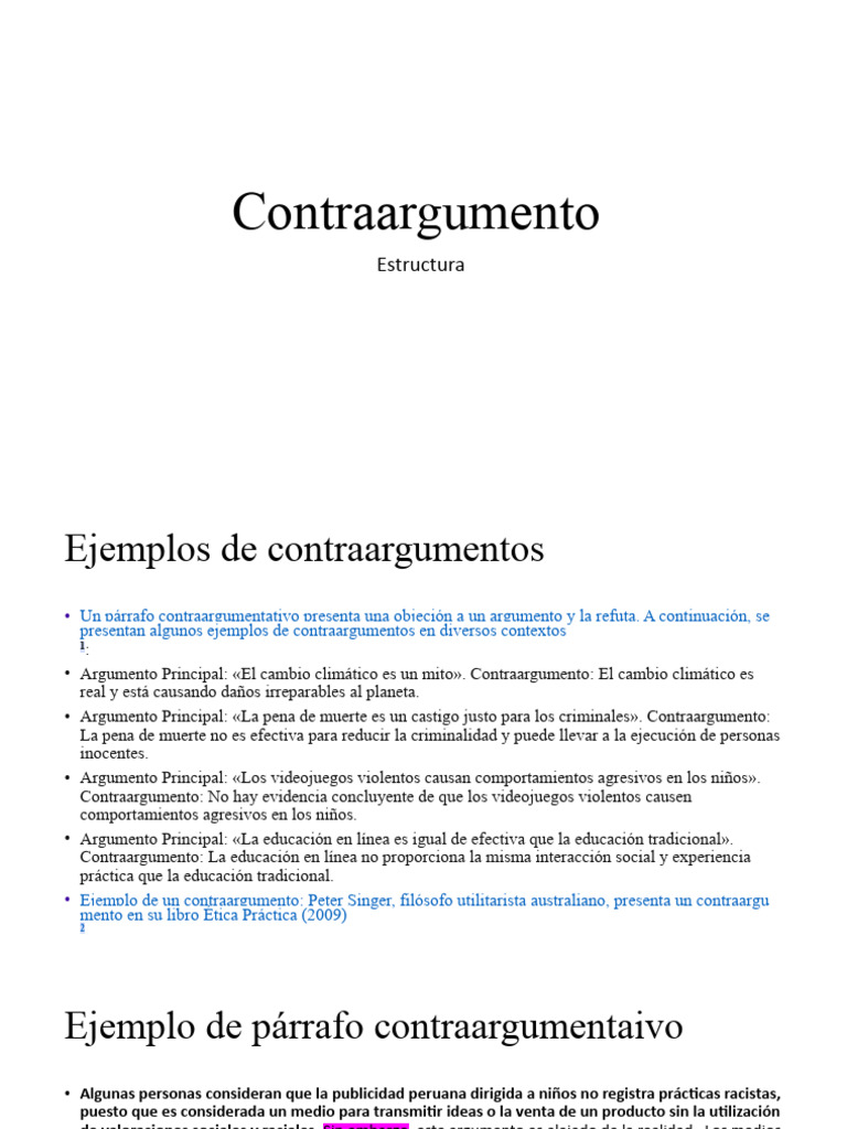 Presentación Del Párrafo de Contraargumento | Descargar gratis PDF ...
