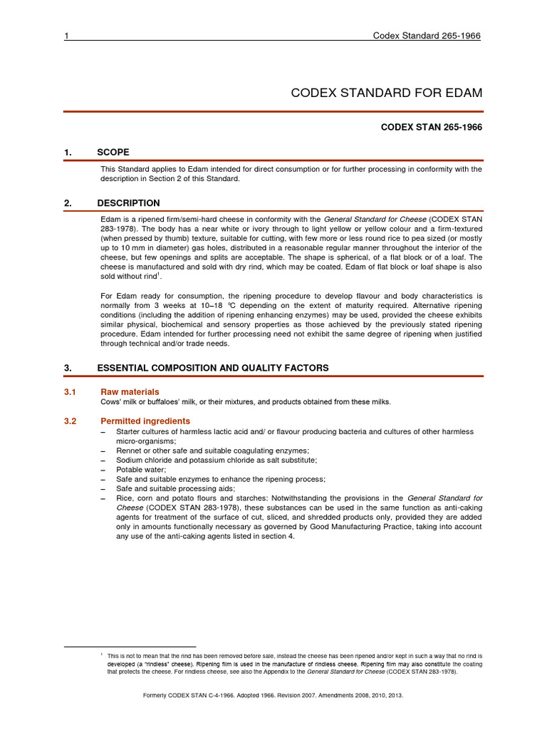 CXS 265e | PDF | Cheese | Magnesium