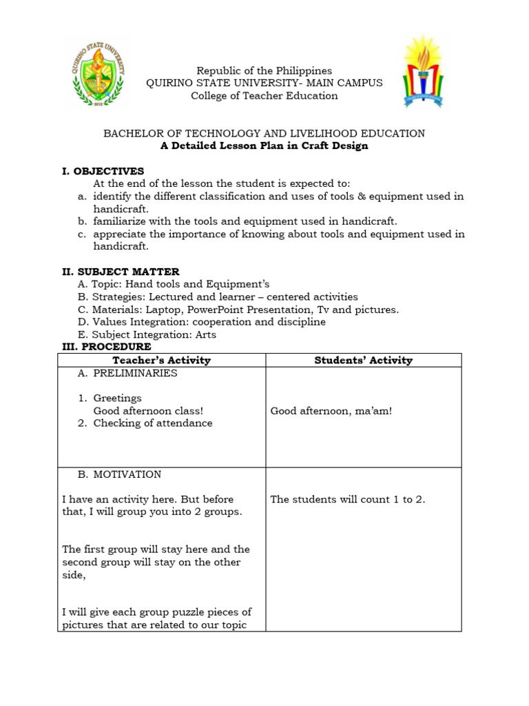LP 2-Handtools and Equipment | PDF | Tools | Scissors