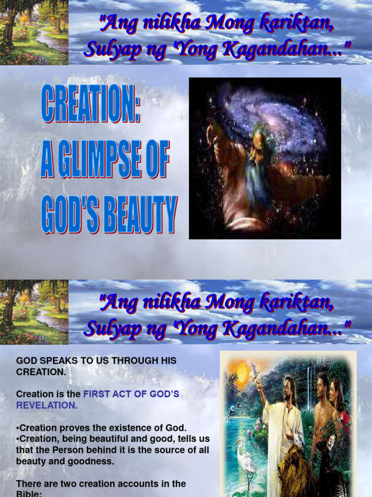 CREATION Handout March 2024 1 | PDF | Genesis Creation Narrative | Book ...