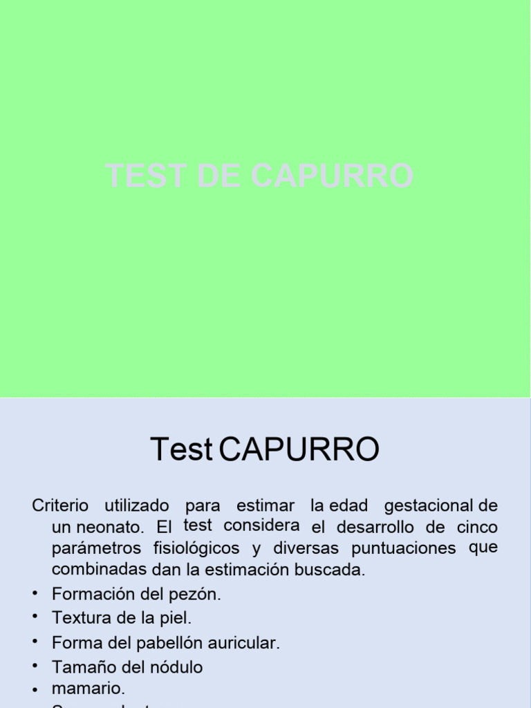 Test Capurro | PDF